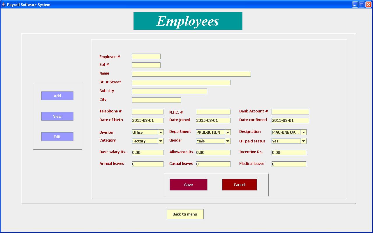 Finger Print : Payroll Software System