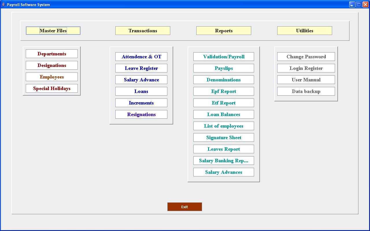 Finger Print : Payroll Software System